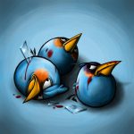 Les oiseaux d'Angry Birds revisités par l'artiste Scooterek