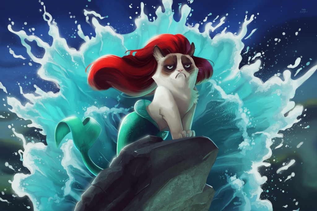 Les classiques de Disney avec un chat grognon par Eric Proctor