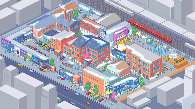Les villes en Pixel Art par Sergey Kostik