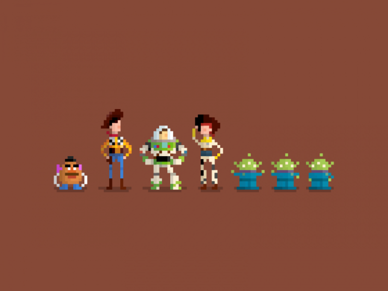 Les personnages de Disney en Pixel par Huang Kate